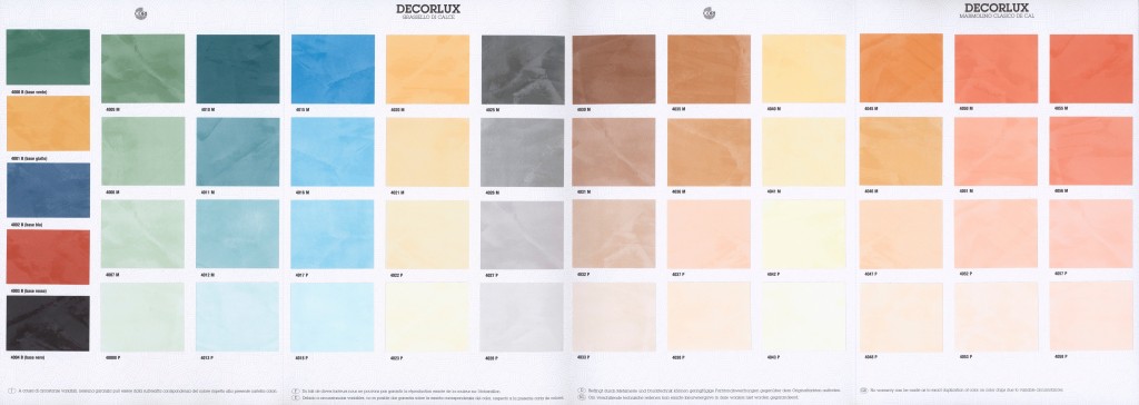 Colour charts Coridecor - Cortex